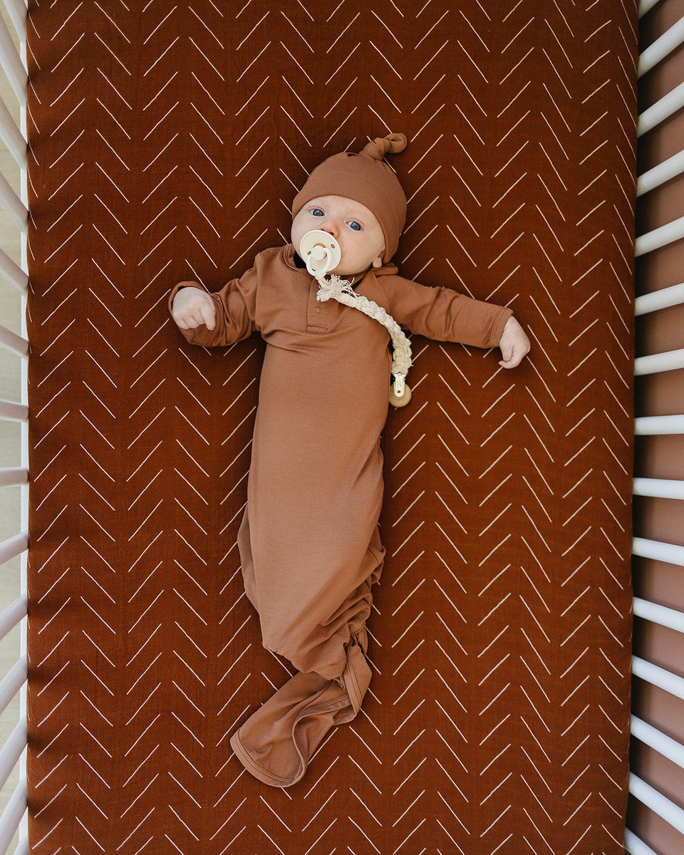 Rust Bamboo Knot Gown – ROOLEE
