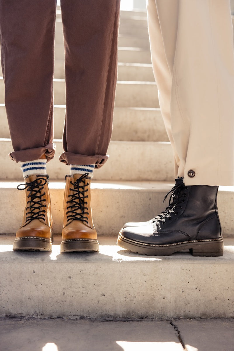 Retro Platform Boots - Platform Lace Up Boots | ROOLEE