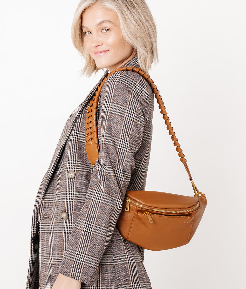 The Fishtail Braid Strap Short - Brown – ROOLEE