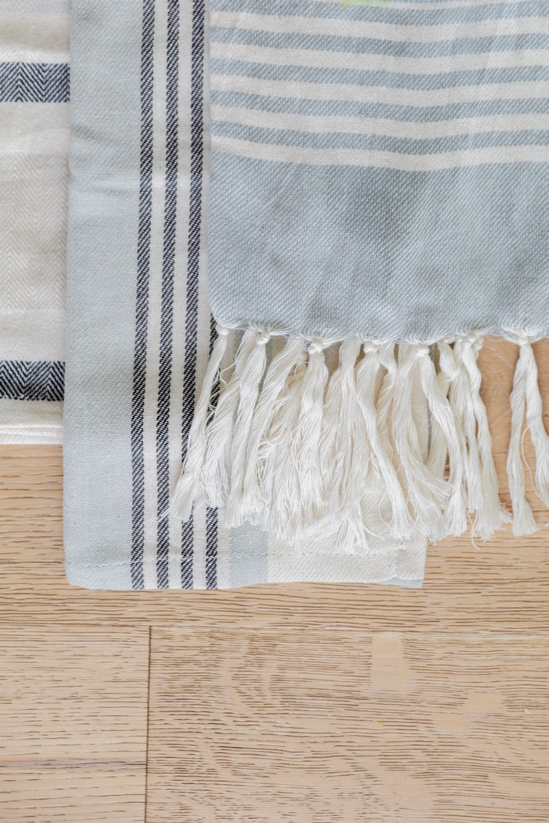 Tea Towel Sets - Grey And Blue Tea Towels | ROOLEE Home